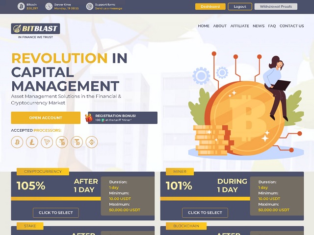 Bitblast.cc - Deposits and Payouts (Last 100) | Instant-Monitor.com