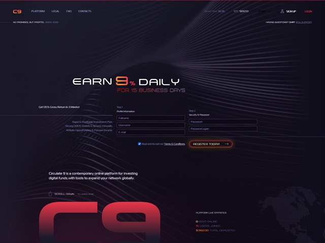 Circulate9.net - Deposits and Payouts (Last 100) | Instant-Monitor.com