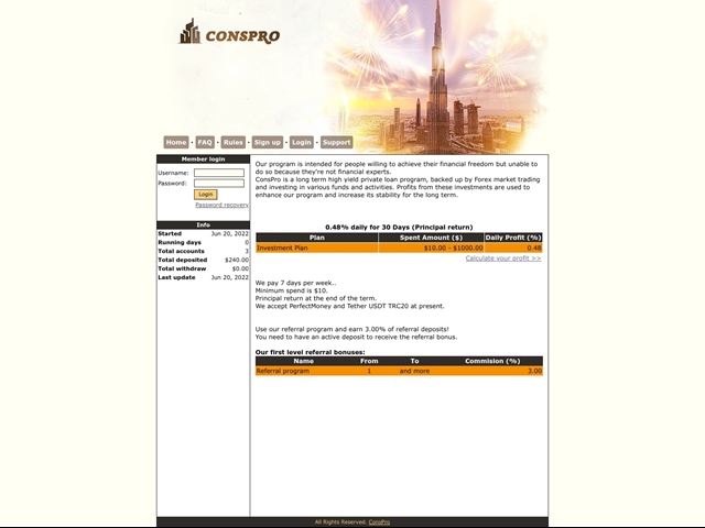 Conspro.biz - The Highest RCB | Instant-Monitor.com