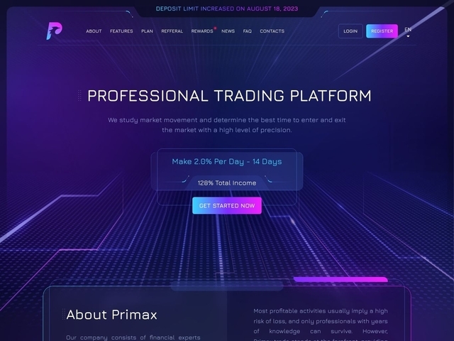Primax.trade - Deposits and Payouts (Last 100) | Instant-Monitor.com