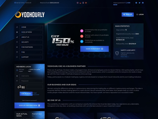 Yoohourly.biz - Deposits and Payouts (Last 100) | Instant-Monitor.com